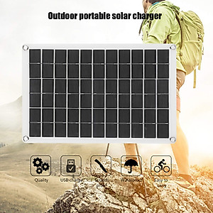 Cell Panel, Solar Panel Kit Solar Battery Charger Portable 100W 12/24V Portable Solar Panel for Car Trailers Yacht for Boat Marine Motorcycles Truck