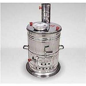 Samovar Tea Kettle, Turkish Semaver Charcoal and Wood Water Heater Boiler, for Camping, Picnic, Hunting, Hiking, Yachting