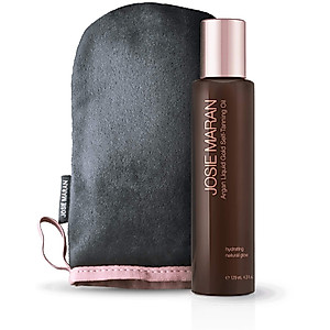 Josie Maran Argan Liquid Gold Self Tanning Body Oil - Get A Fast-Absorbing Immediate Glow with Intense Nourishment (129ml/4.3oz, Apricot Vanilla)