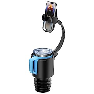 JOYTUTUS Cup Holder Phone Mount for Car, [Upgraded Long & Thick Gooseneck] Cup Phone Holder for Car, Cell Phone Holder Car Fit iPhone, All Smartphones