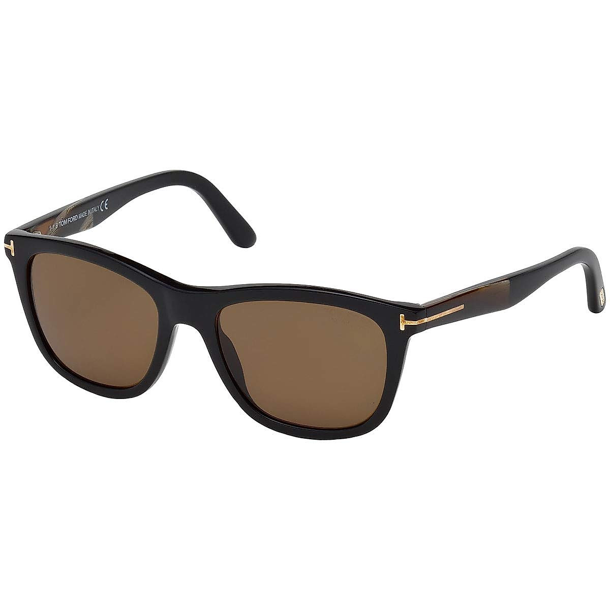 Tom Ford FT0500-F Sunglasses - Shiny Black Frame, Brown Polarized Lenses, 54 mm Lens FT0500-F5401H