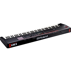 Roland Fantom-08 Synthesizer Keyboard - Bundle with Double Braced X-Style Keyboard Stand, Sustain Pedal, Instructional DVD, Online Piano Lessons, and Austin Bazaar Polishing Cloth