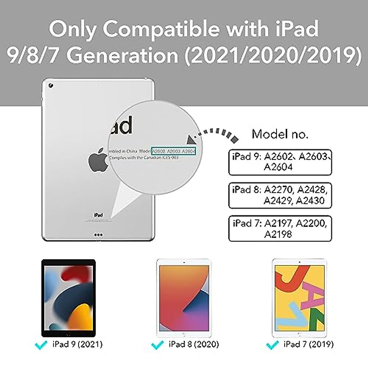 ESR for iPad Cases for 9 Generation, Matte TPU Shell Back Cover Compatible with iPad 9th/8th/7th Generation, Ful Protection, Slim and Lightweight, Translucent