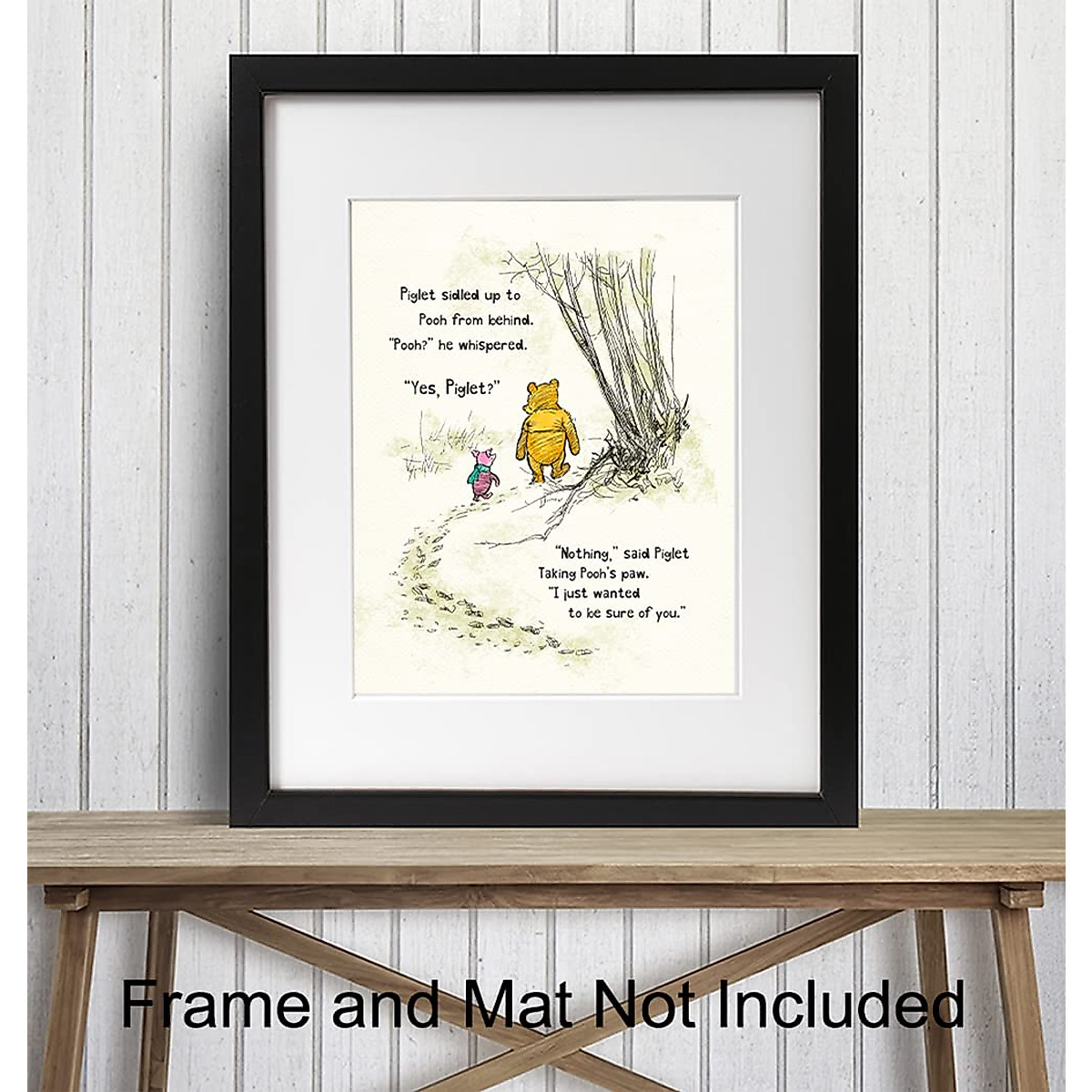 Winnie Wall Art & Decor - Pooh Kids Wall Art - Girls Bedroom Decor - Little Boys Room Decor - Baby Nursery Decor - Wall Decor for Toddlers - Inspirational Positive Quotes A. A. Milne Poster 8x10