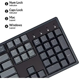 Keychron K10 RGB Full Size Layout Hot-Swappable Mechanical Keyboard for Mac Windows, Multitasking 104-Key Bluetooth Wireless/USB Wired Gaming Keyboard with Gateron G Pro Red Switch Aluminum Frame