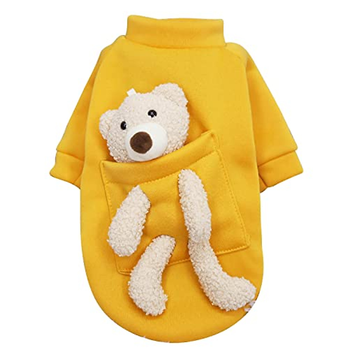 Dog Clothes Boy Medium Pocket Bear Dogs and Cats Guard Clothes Autumn and Winter Plus Fleece Small Dogs Warm Pet Clothes Extra Small Puppy Clothes Girl