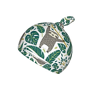 Cute Sloth Baby Stuff New Born Baby Swaddle Blanket Soft and Stretchy Wrap Baby Swaddle Sack for Infant Boy Girl Gifts with Beanie Hat Sets