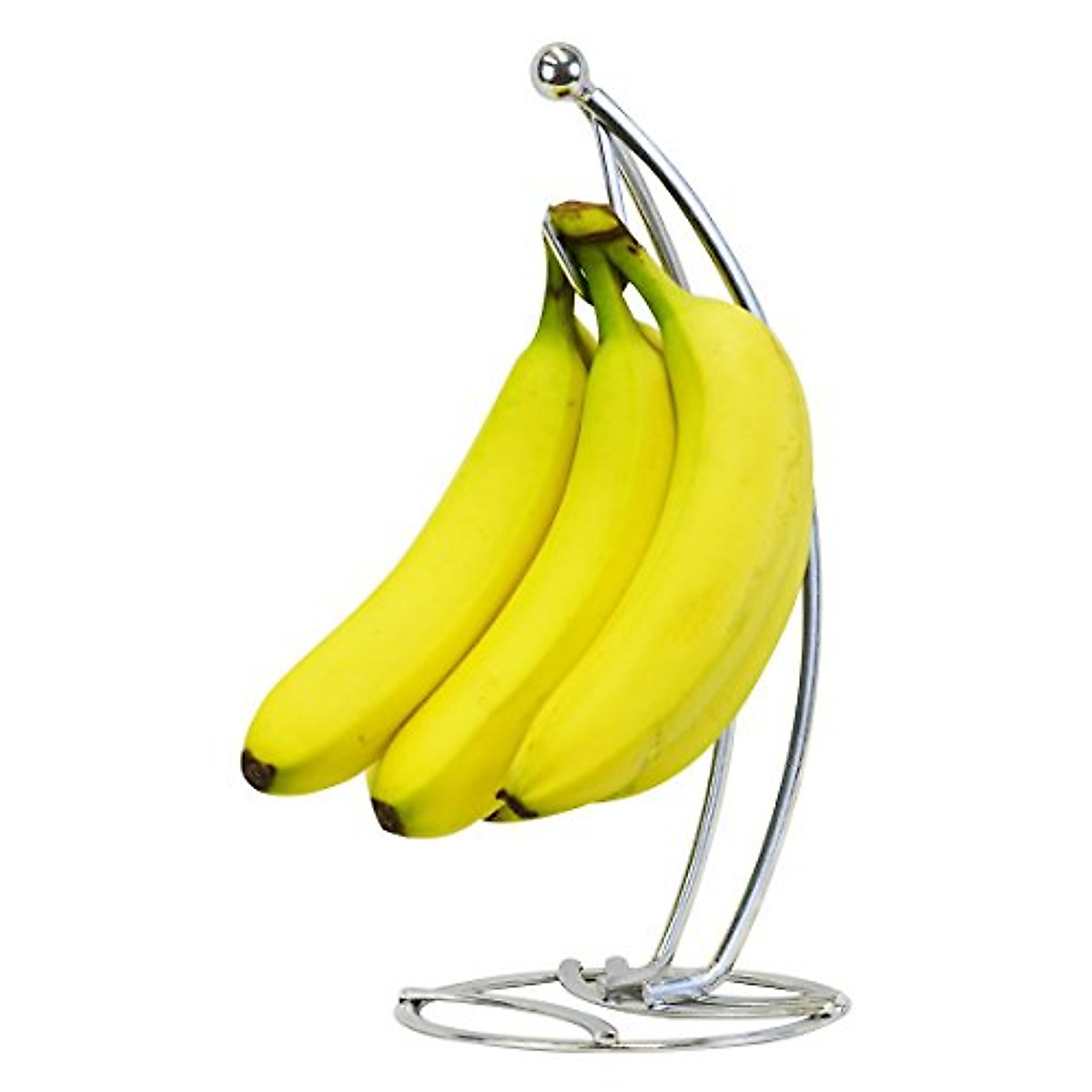 Southern Homewares Chrome Finish Metal Banana Holder Simple Unique Rack Countertop Holder