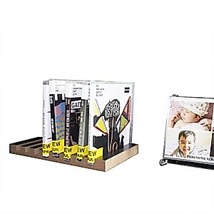 FixtureDisplays® Modern Portable Mini CD Box Holder 8 Slot Storage Organizer Media Storage Rack 18473-1PK-NPF