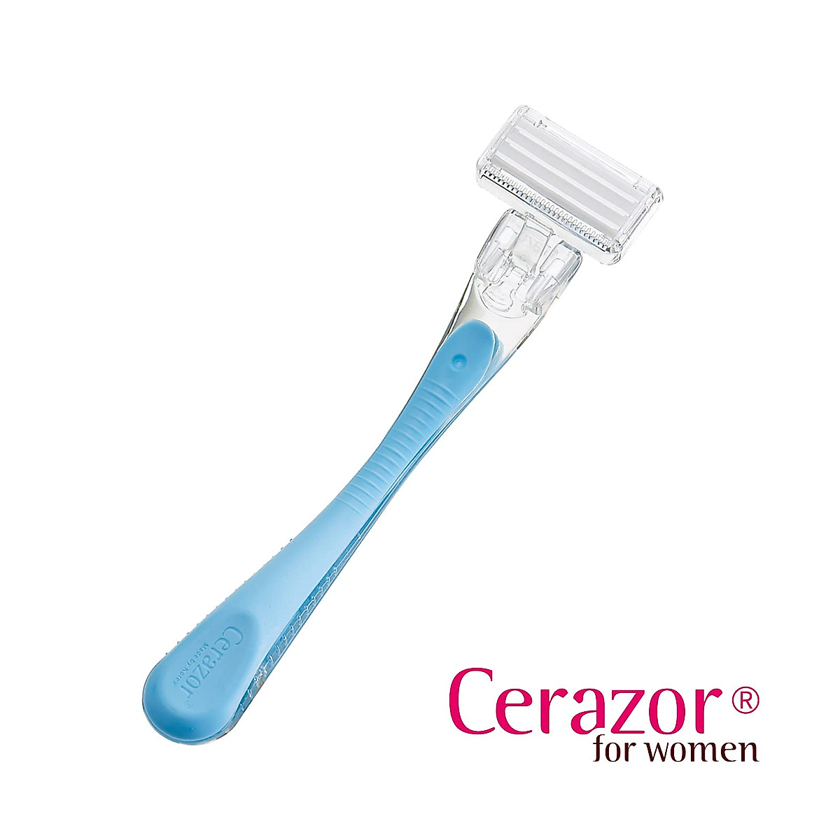 Cerazor, Sky Blue, Ceramic Razor for Women, Non-Metallic Ceramic Razor Blade, No Metal Allergy, No Skin Damages, Shaver.