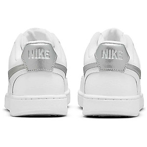 Nike Women's Low-Top Sneakers Gymnastics Shoes, White Metallic Silver, 8.5