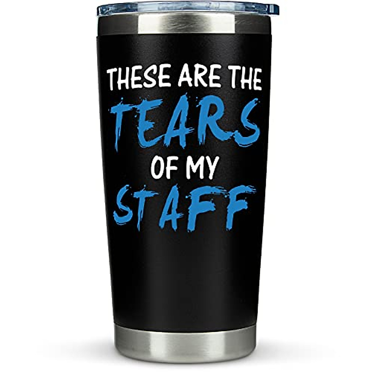 KLUBI Boss Gifts Tears of My Staff Travel Coffee Mug/Tumbler 20oz - Funny Idea for Worlds Best Boss, Assistant, Men, Man, Women, Him, Birthday, Principal, Female, Bosses Day, Office, From Employees
