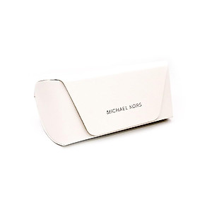 Michael Kors Medium White Sunglass Eyeglass Case + Bundle with eSHADES Luxury Eyewear Kit
