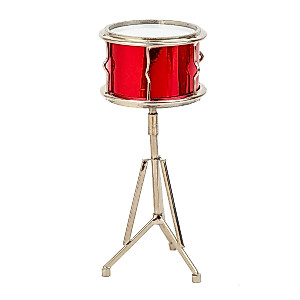 Seawoo Miniature Snare Drum with Case Mini Percussion Musical Instrument Mini Snare Drum Miniature Dollhouse Model Christmas Ornament and Gift (Snare Drum)