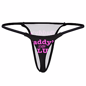Daddy's Little Slut Women's G-String Thongs Sexy Panties Low Rise T-Back Underpants Stylish Underwear M
