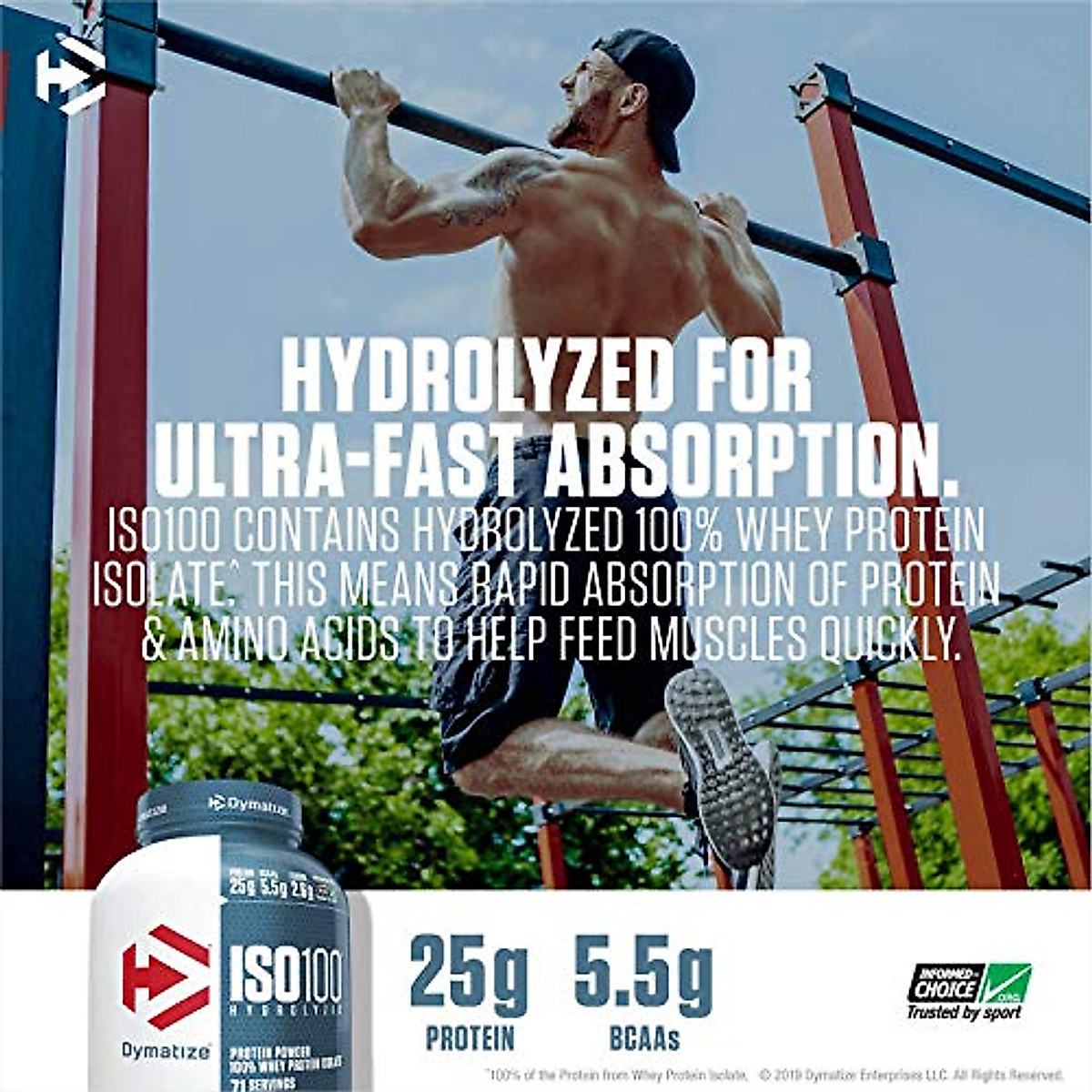 Dymatize ISO 100 Whey Protein Powder with 25g of Hydrolyzed 100% Whey Isolate, Gluten Free, Fast Digesting, 1.6 Pound, Chocolate Peanut Butter, 25.6 Ounce (Pack of 1)