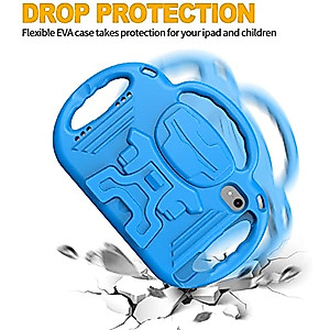 BMOUO Kids Case for iPad Mini 6 (8.3 inch, 2021), iPad Mini 6th Generation Case for Kids, with Shoulder Strap, Shockproof Handle Stand Kids Case for iPad Mini 6th Generation 8.3 inch 2021, Blue