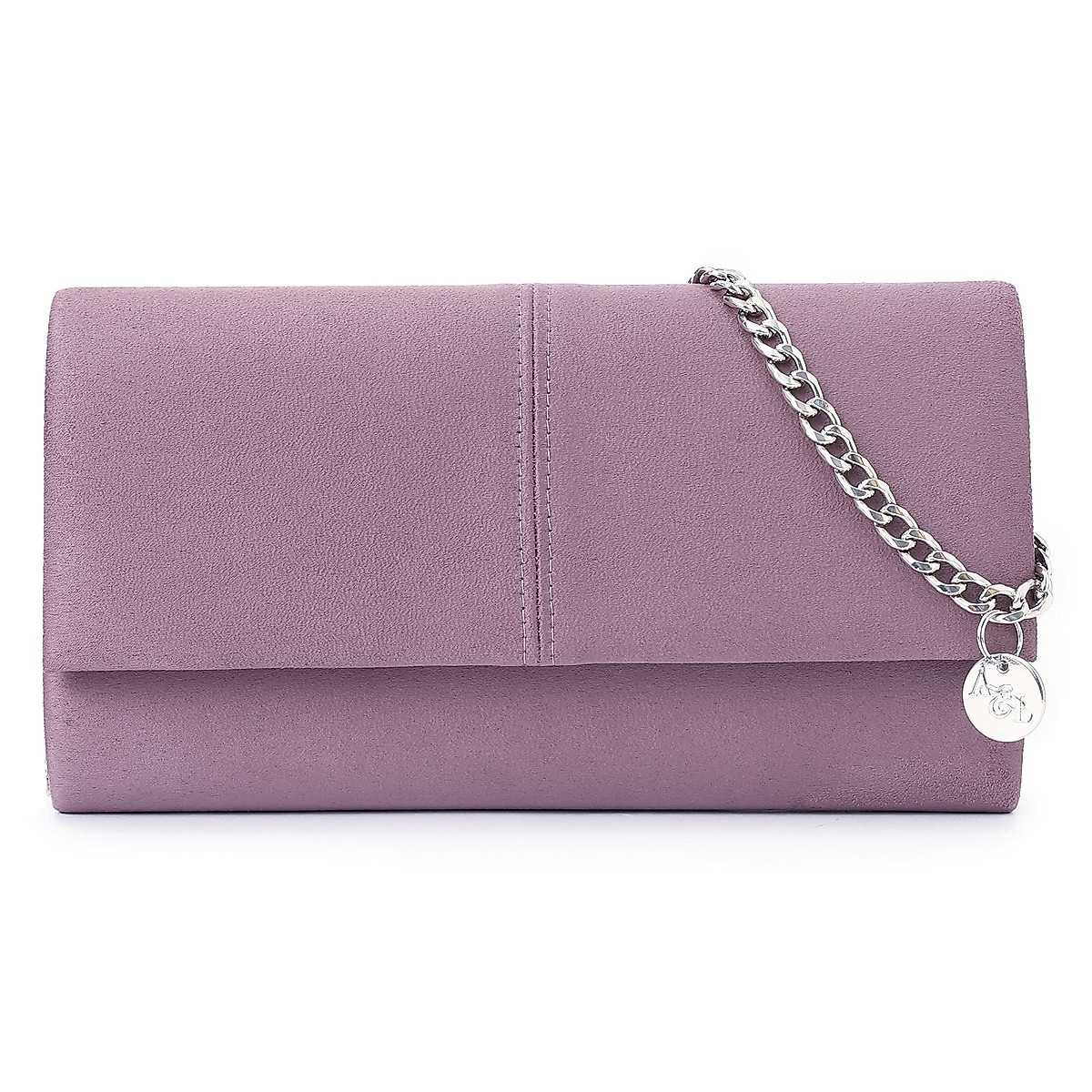 Ava&Lina Clutch Purse for Women Evening Handbags Formal Clutch Party Purse Large Envelope Faux Suede Clutch Purple
