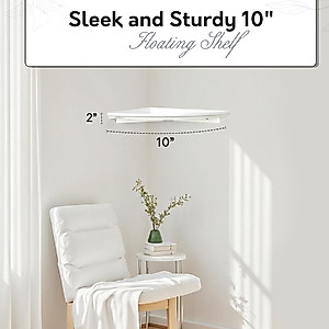 InPlace Shelving 0199020 W x 10 in D x 1.88 in H, White Corner Shelf Kit