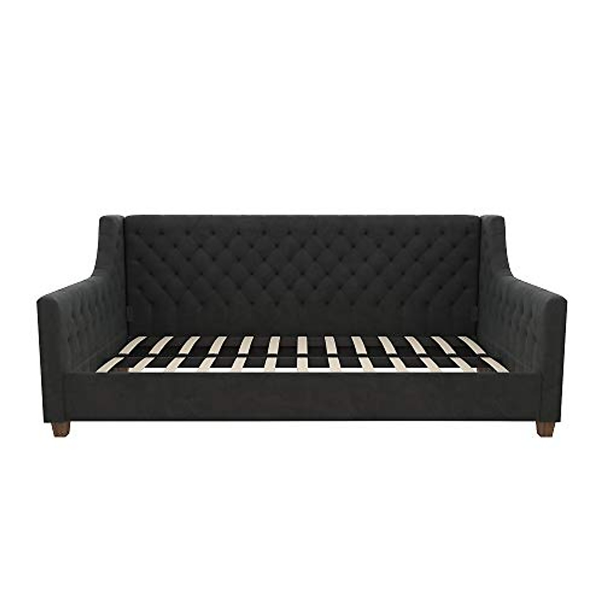 DHP Jordyn Diamond Tufted Upholstered Daybed/ Sofa Bed, Twin Size Frame, Gray Velvet