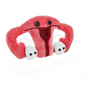 GIANTmicrobes Uterus Plush Toy, Uterus Stuffed Animal, Uterus Gifts, Uterus Plush, Hysterectomy Gifts, Endometriosis Gifts, Gynecologist Gifts,Obgyn Gifts, Feminist Gifts, Fertility Gift,Get Well Gift