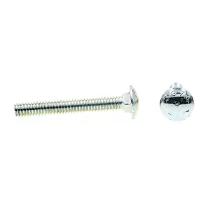 Prime-Line 9062298 Carriage Bolts, 1/4 In.-20 X 2 In., A307 Grade A Zinc Plated Steel (100 Pack)