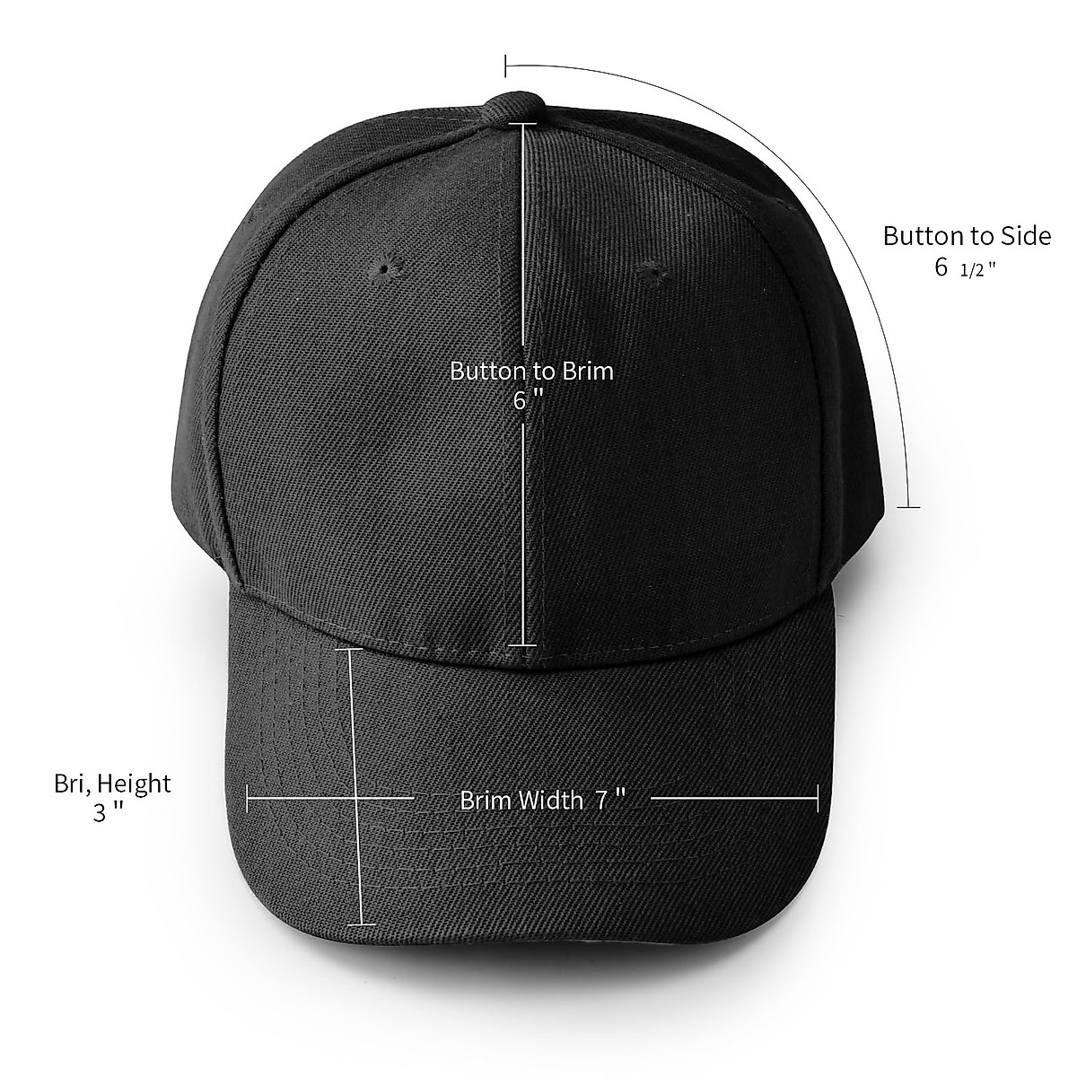 NOBONDO 12 Pack Unisex Baseball Caps - Bulk Wholesale Blank Plain Adjustable Hats for Men & Women - Black
