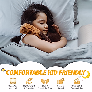 YIHATA Bed Rail for Toddlers 2 in 1 Foldable Bed Bumper Kids Foam Bed Bumper Safety Bed Rail for Toddlers with Non-Slip Machine Washable Cover Bed Side Rail for Queen, King, Twin Bed（1 Pack）