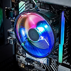 Cooler Master i70C LGA1700 ARGB Intel Low-Profile CPU Air Cooler, Anodized Black Aluminum Fins, Copper Insert Base, 95W TDP CPU Support, 120mm ARGB 3-Pin Fan for Intel LGA1700 For Desktop