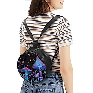 xixirimido Mushroom Snail Backpack Purse for Women Mini Lightweight with Zipper Adjustment Handbag Casual Daypack Messenger Crossbody Bag