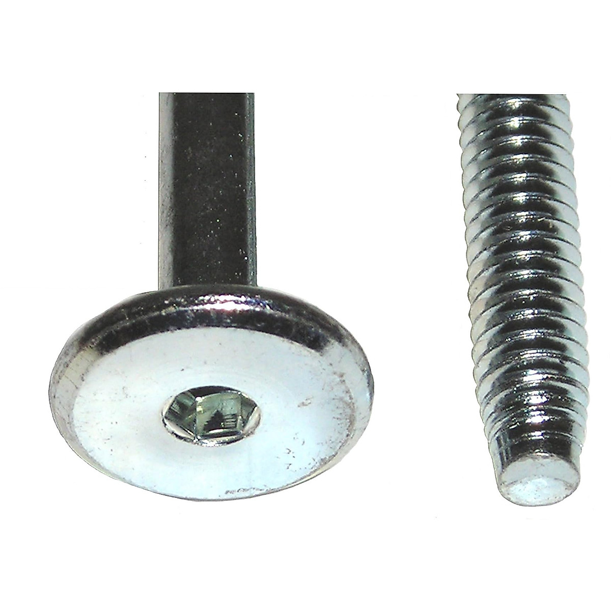 1/4" - 20 TPI x 120mm (4.72" ≈ 4-23/32") Hex Drive Button Head Furniture Bolts Dull Finish (4 Pack)
