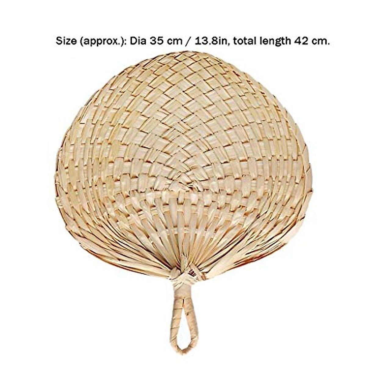 PHONME Decorative Folding Fans Chinese Style Handmade Fan Natural Hand Weaving Fan Blades Portable Cooling Fan for Camping Hiking Handheld Fans Gift Hand Fan Vintage Style