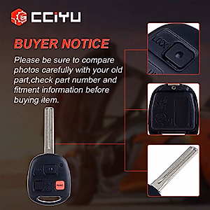 CCIYU for Lexus Key Fob Keyless Ignition Uncut 3 Buttons for Lexus Rx300 Keyless Entry Remote Fob 1999-2003 for Lexus Rx300 Series Remote Keyless Entry OE Adp12548701s n14tmtx1 Set of1