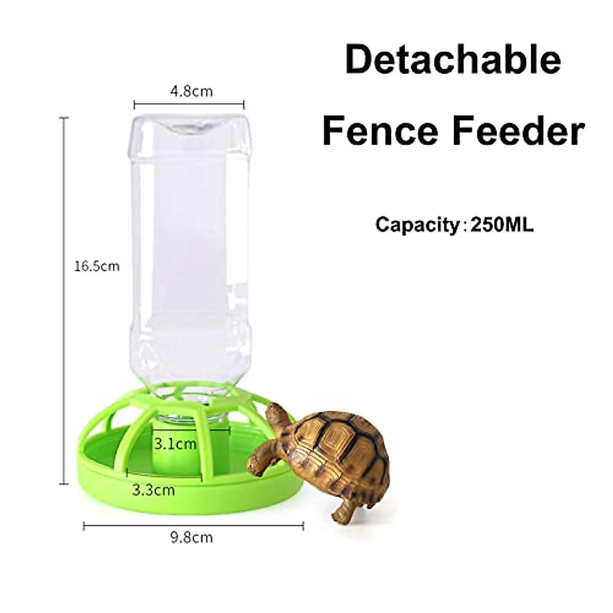 Bilindasly 1PCS Reptile Food Dish Automatic Water Drinker Dispenser Feeding Bowl Lizard Tortoise Feeder Round Dish Terrarium Dish Drink Bottle for Turtle Tortoise Lizard
