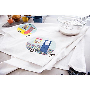 LLdecor RV Kitchen Towels - Set of 2, Urban Hippy Design