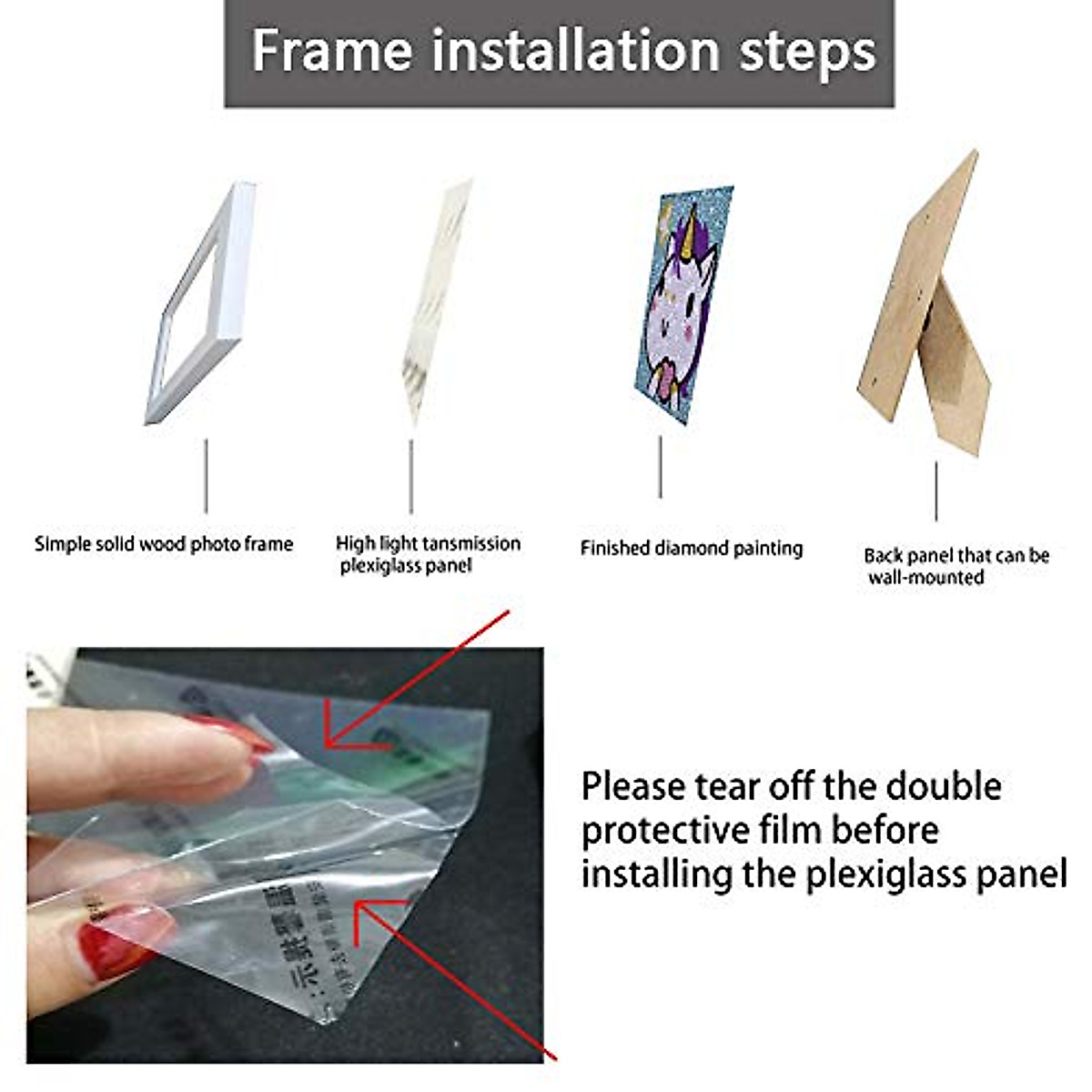 898 5D DIY Diamond Mosaic Kits for Kids,Beginners Art Crafts Kits for Girls and Boys , with Frame Rhinestone Embroidery Cross Stitch Arts Craft Wall Decor(Elephant)