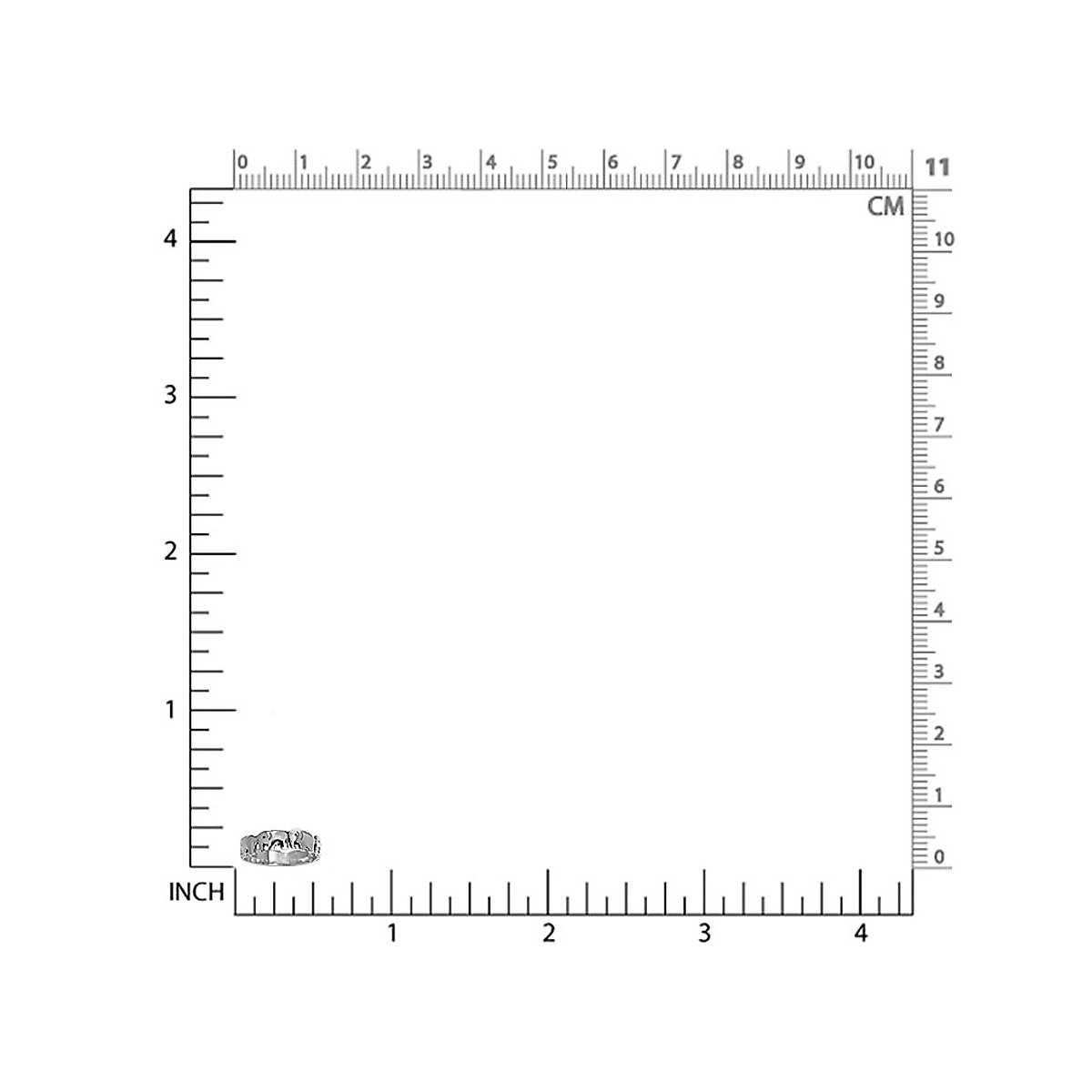 Silvershake Antique Finish 925 Sterling Silver Elephant Journey Ring Size 6.5