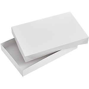 SUNCOLOR 12 Pack 15" White Large Gift Boxes With Lids For Clothes Presents