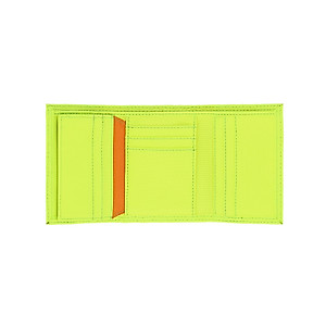 Timberland PRO Men's Cordura Nylon RFID Trifold Wallet with ID Window, Bright Yellow (Reflective), 4.5 x 1 x 3 in