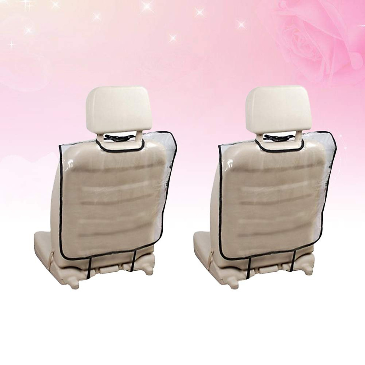 Vosarea 2PCS Car Seat Back Protector Pads Transparent Waterproof Anti-Kick Anti-Dirty Car Seat Back Mat Protetctive Cover for Children Kids