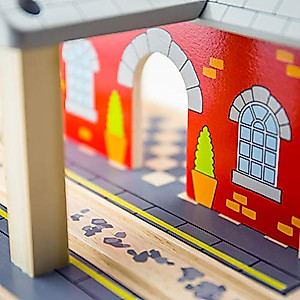 Bigjigs Rail Wooden Railway Station - Other Major Rail Brands are Compatible