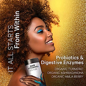 Codeage Hair Vitamins 10000 mcg Biotin, Keratin, Collagen, Vitamin A, B12, C, D3, E, Zinc, Inositol - Hair Care Support for Strength, Thickness Growth - Healthy Hair Supplement Pills - 120 Capsules