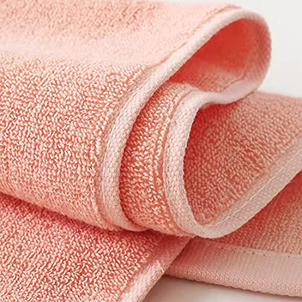 RUIBOLU Hand Towels for Bathroom Set 4 Piece, 100% Cotton Bath Hand Towel, Face Towel Soft Highly Absorbent Towels for Adults and Children for Bathroom Kitchen, 14x29 Inch (Pink White Blue Gray)