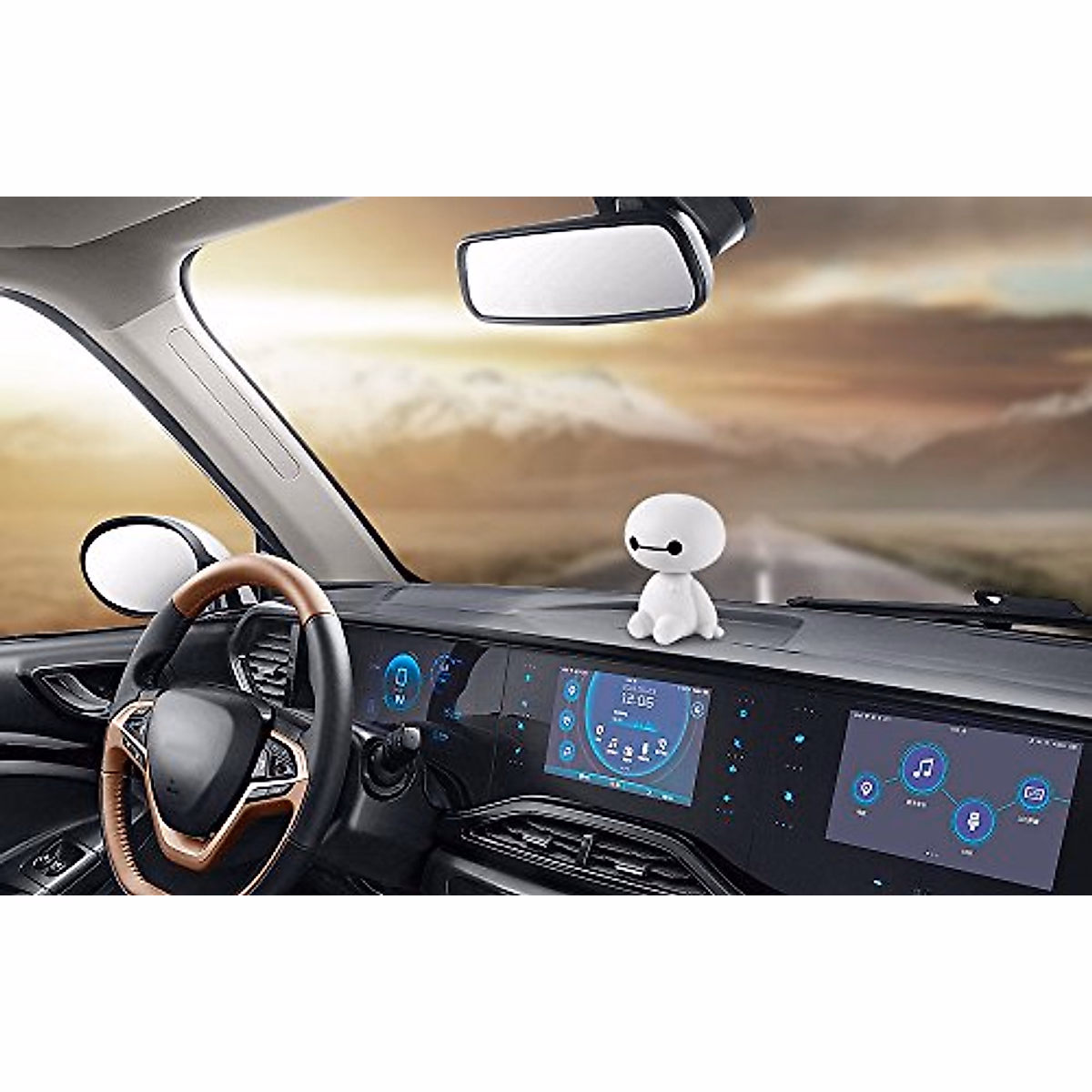 lovemmm Car Decoration Ornaments Auto Interior Decorations Big Doll Toys Cute Cartoon Doll Toy Bobble Head Toy