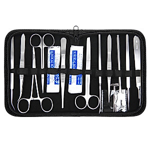 Vet Pro Dissection Kit - 29PC Surgical Kit for Dissecting and More - Incl. Medical Grade S/Steel Surgical Scalpel Handle & Blades (10 and 11 Blade), Medical Tweezers, Surgical Tools, Safety Glasses…