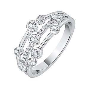 KATARINA Diamond Fashion Ring in 14K White Gold (1/3 cttw, I-J, I1) (Size-6)