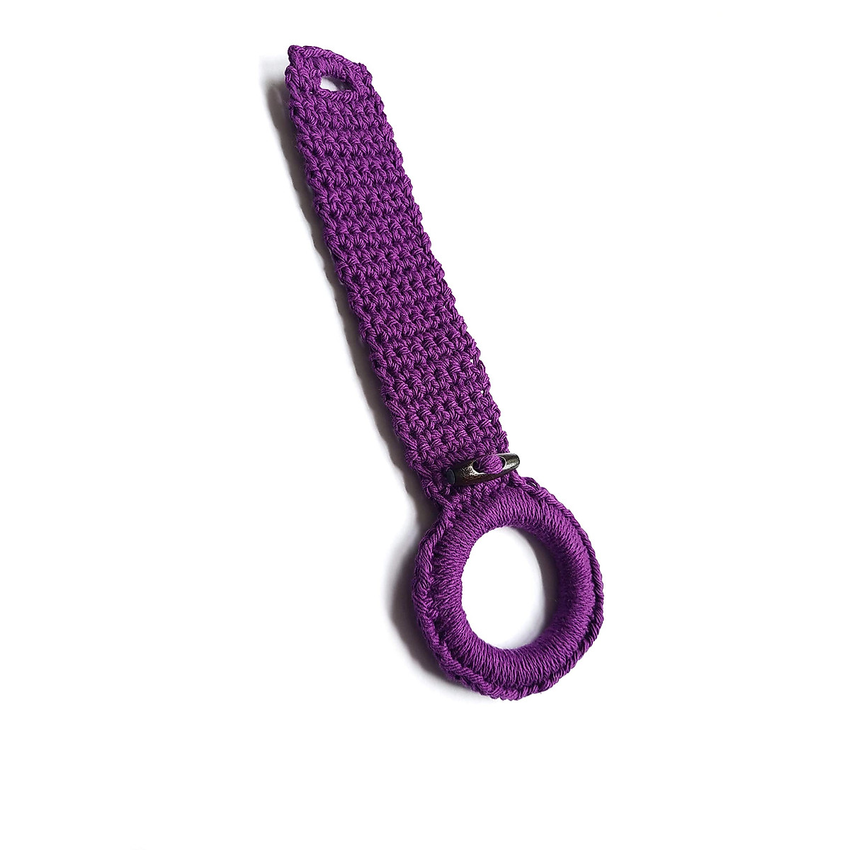 Hanging Kitchen towels ring - Towel holder for kitchen towels with hanging loop - Kitchen towel hanger unique House Warming Gift (Purple)