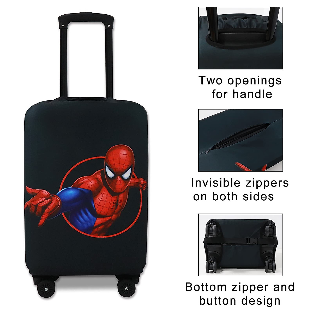 Movie Covers Travel Luggage Protector Suitcases Cover for Boys Trunk Case Washable Covers with Zipper Suitable 18-20inch