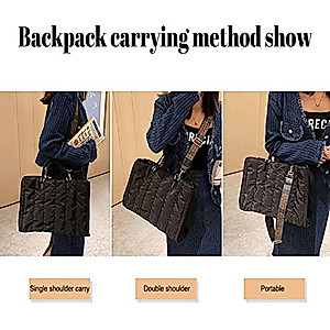 Leather Tote Bags for Women Handbag Tote Purse with Wide Shoulder Strap Crossbody Bag Commuter Bag for Office Travel School (Beige)