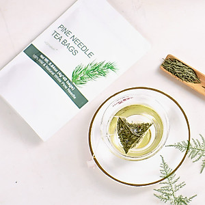 Wild Dried White Pine Needle Tea- 40 bags, 4g/bag- 100% Natural Pure Pine Needles Herbal Tea - Caffeine free- Cut & Sifted- Non-GMO - Immune Support